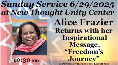 06/29/2025 Sunday Service with Alice Frazier | New Thought Unity Center
